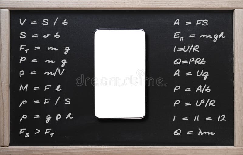 Online Training Physics Lessons Tablet Background Class Board Written ...