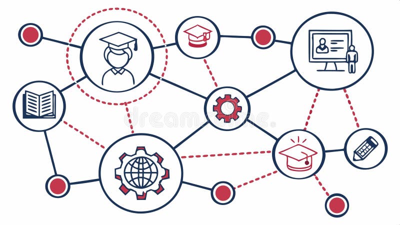 Online Learning Network, Diverse Subjects and Digital Education Platform Vector Design Concept ...
