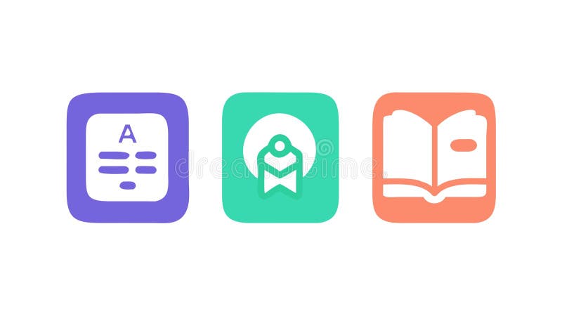 Online Learning Progress Icon Set, Vector Design Generative AI Stock ...