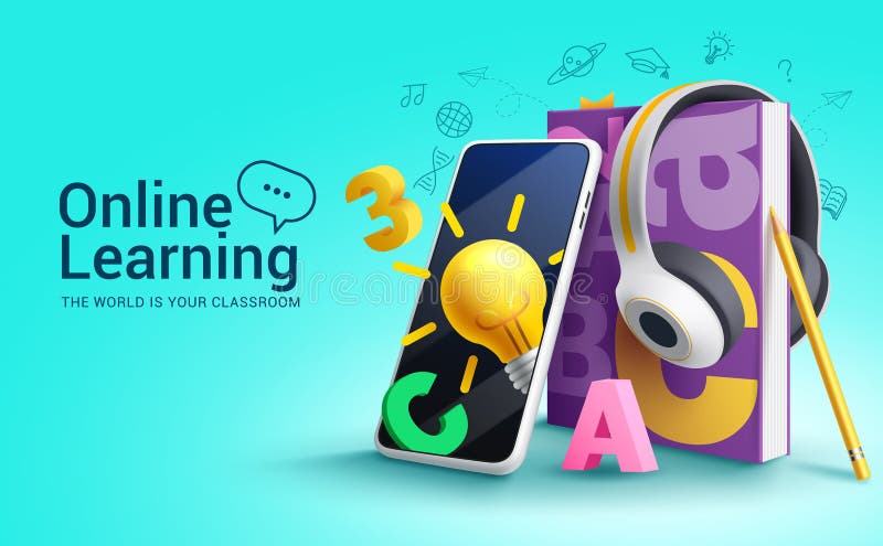 Online Learning School Vector Design. Back To School Online Learning ...