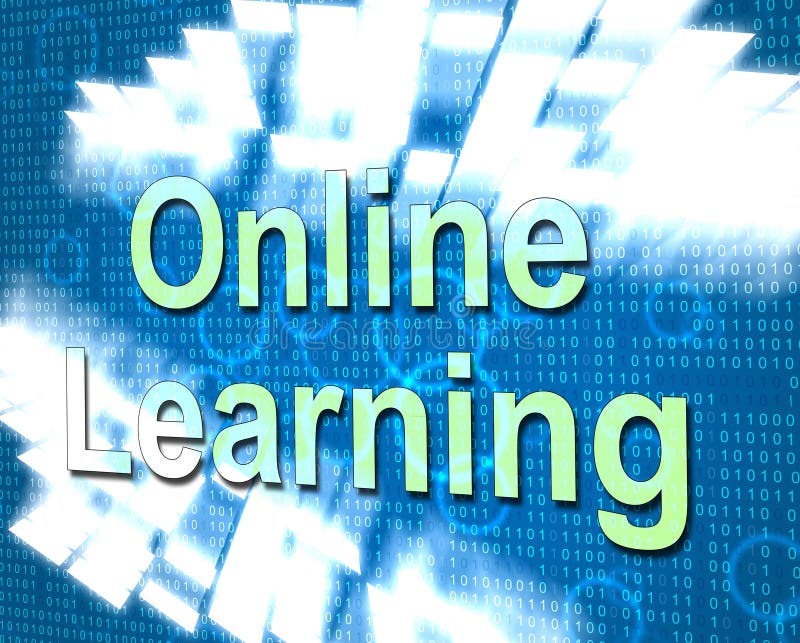 Online Learning Shows World Wide Web and College Stock Illustration ...