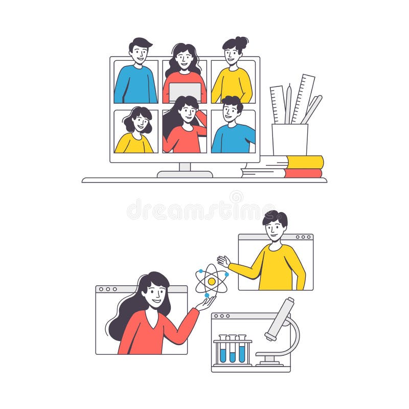 Online Learning with Student and Teacher Engaged in Virtual Classes ...