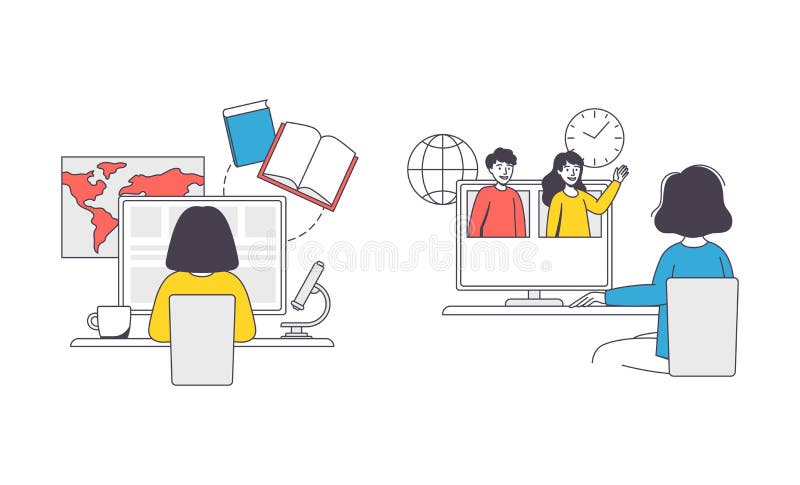 Online Learning with Student and Teacher Engaged in Virtual Classes ...