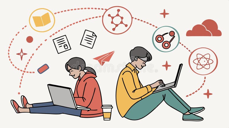 Online Learning Students, Digital Education and Remote Study Vector ...