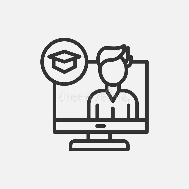 Online Learning Vector Icon. Online Education Icon Symbol Stock Vector ...