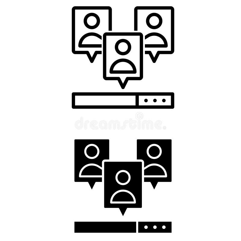 Online Learning Vector Icon Set. Web Seminar Illustration Sign ...