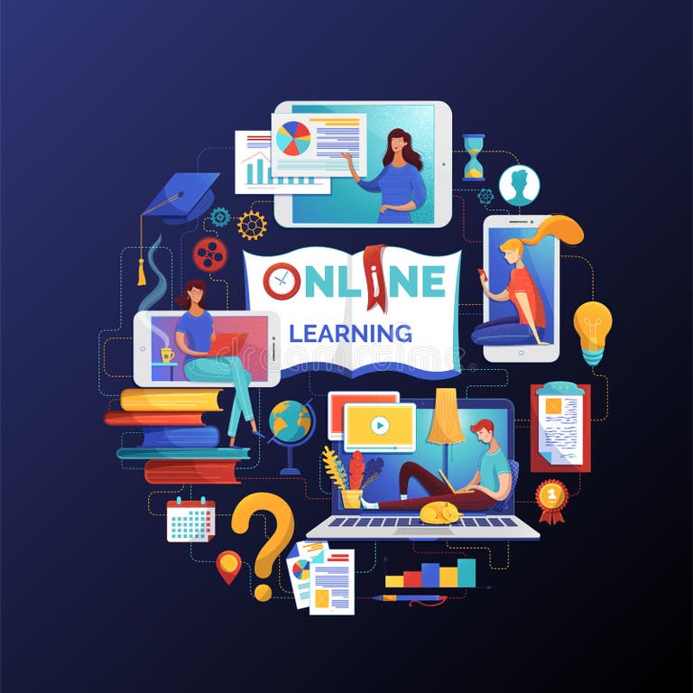 Online Learning Web Banner Flat Vector Template Stock Vector ...