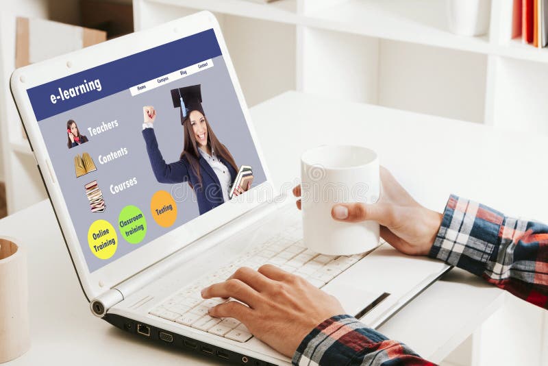 Online learning website stock image. Image of laptop - 81732573