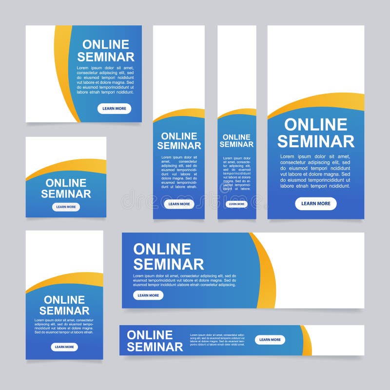 Online Lectures for Students Web Banner Design Template Stock Vector ...