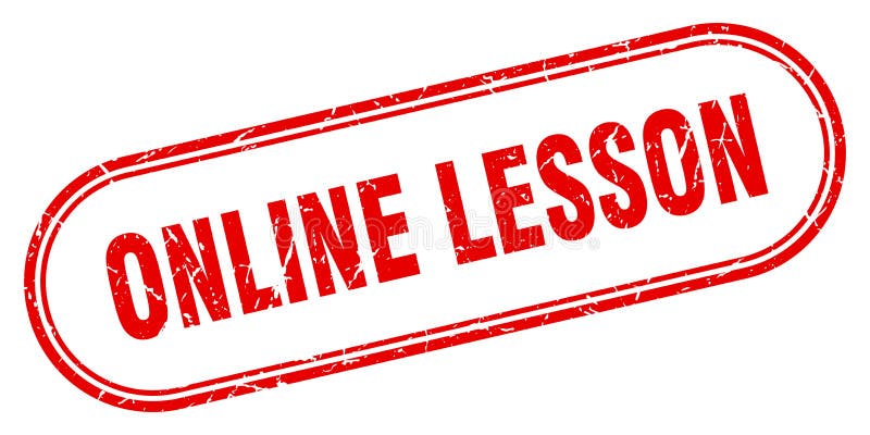 Online Lesson Banner Template. Ribbon Label Sign. Sticker Stock Vector ...