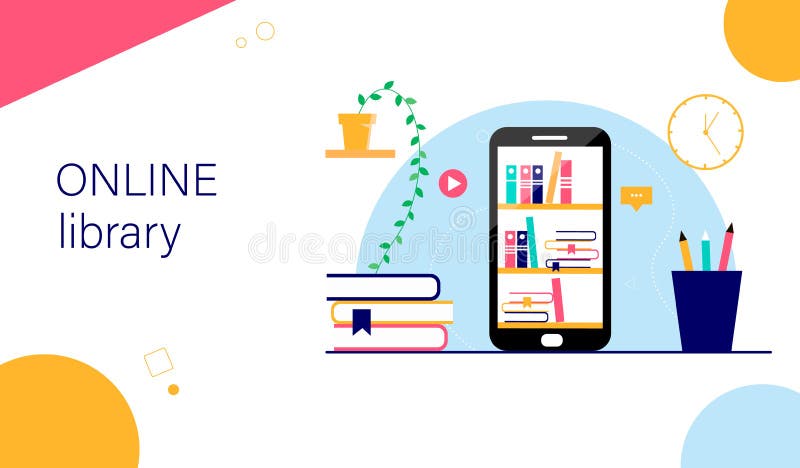 Online Library. the Concept of Remote Learning Stock Vector ... Online Library. the Concept of Remote Learning Stock Vector ...
