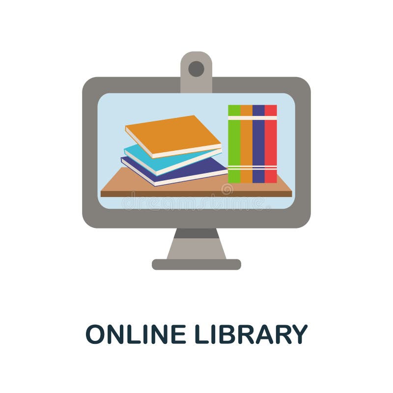 Online Library Icon. Simple Element from Online Education Collection ...