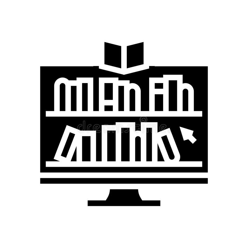 Online Library Learning Platform Glyph Icon Vector Illustration Stock ...