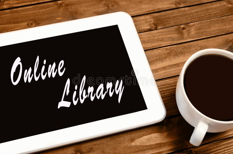 Online Library E-book Research and Education Stock Image - Image of ...