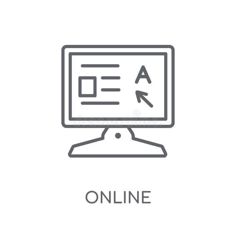 Online Linear Icon. Modern Outline Online Logo Concept on White Stock ...