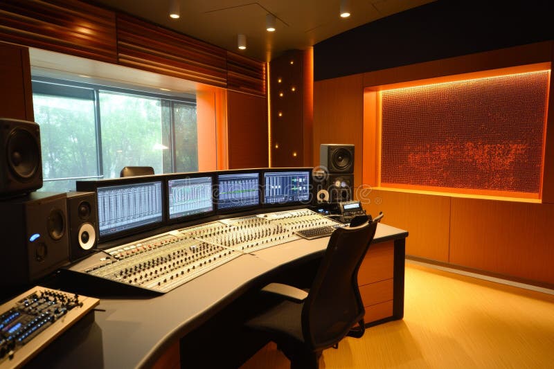 Online Live Radio Studio Desk. Stock Photo - Image of professional ...