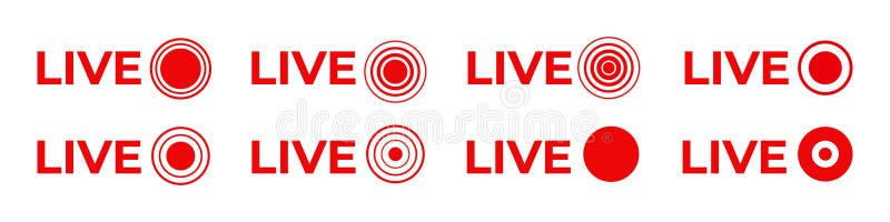 Online Live Stream . Red Video Broadcast Icon. Stock Vector ...