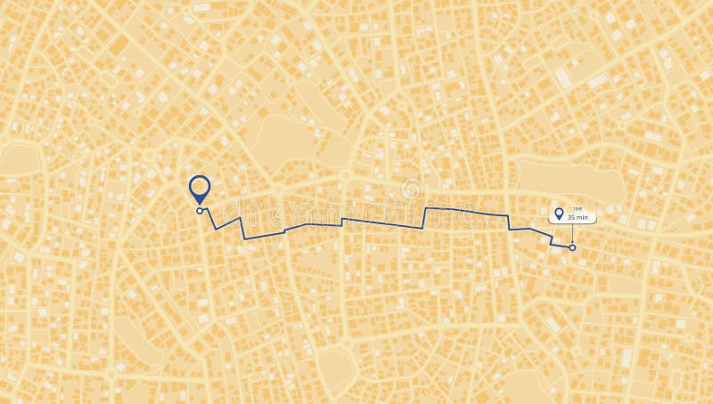 Online Location Tracking of Arrive Time on City Map. Location Tracker ...