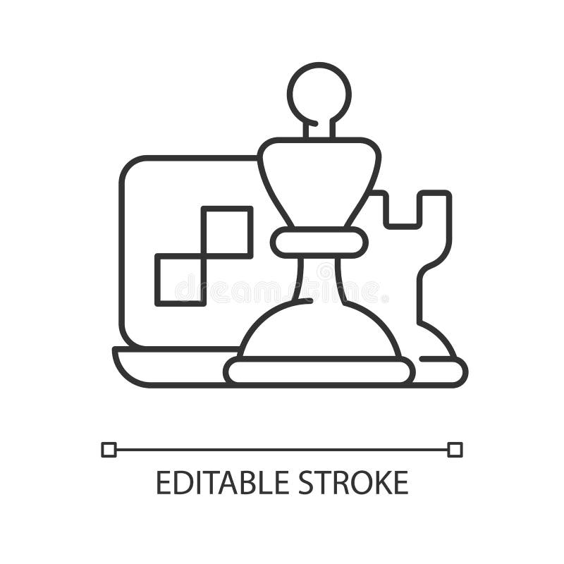 Logic Chess Game Logo, Simple Style Stock Vector - Illustration of ...