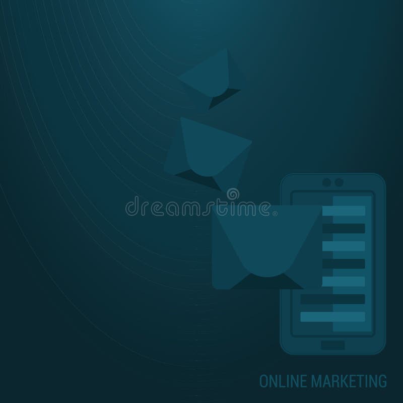 Online Marketing Background. Vector Illustration Decorative Design ...