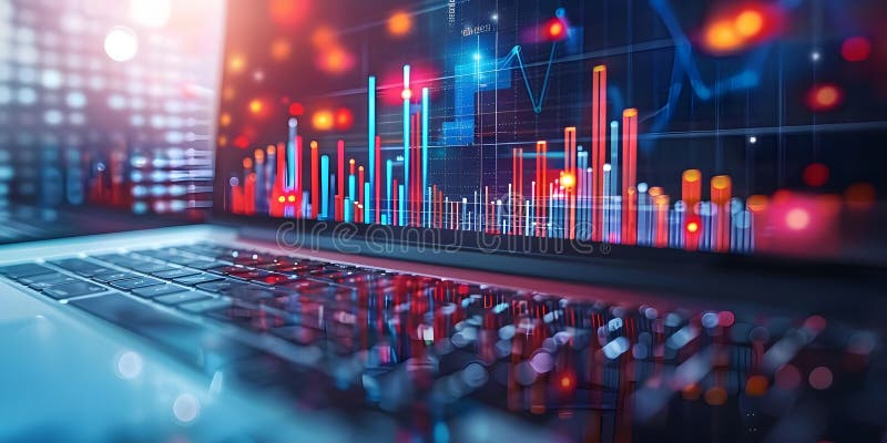 Online Marketing Data Analysis Concept with Chart Graph and Digital ...
