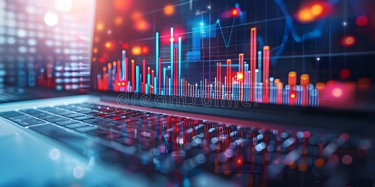 Online Marketing Data Analysis Concept with Chart Graph and Digital ...