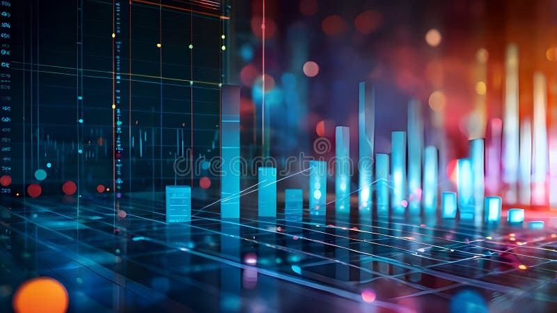 Online Marketing Data Analysis Concept with Chart Graph Stock ...