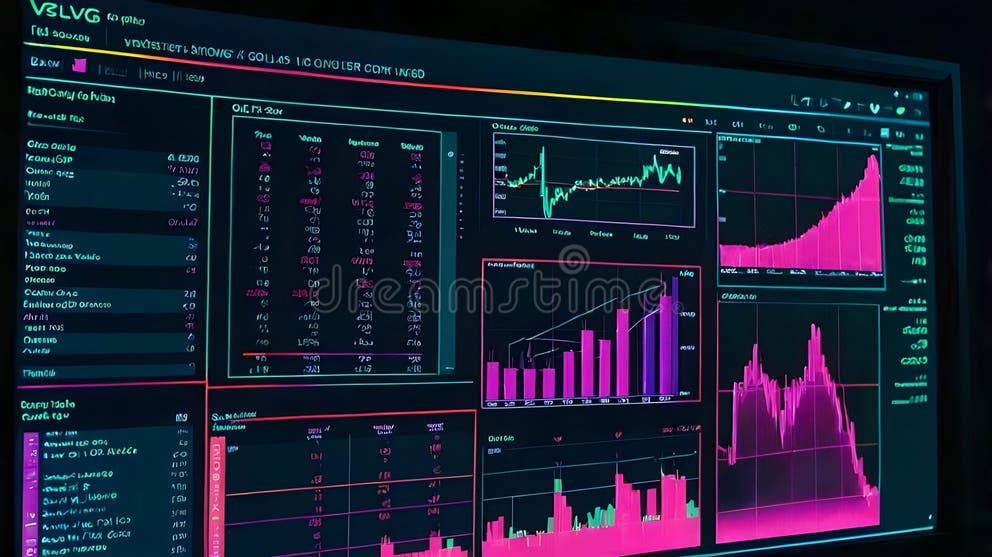 Online Marketing Data Analysis Concept with Chart Graph in Computer ...
