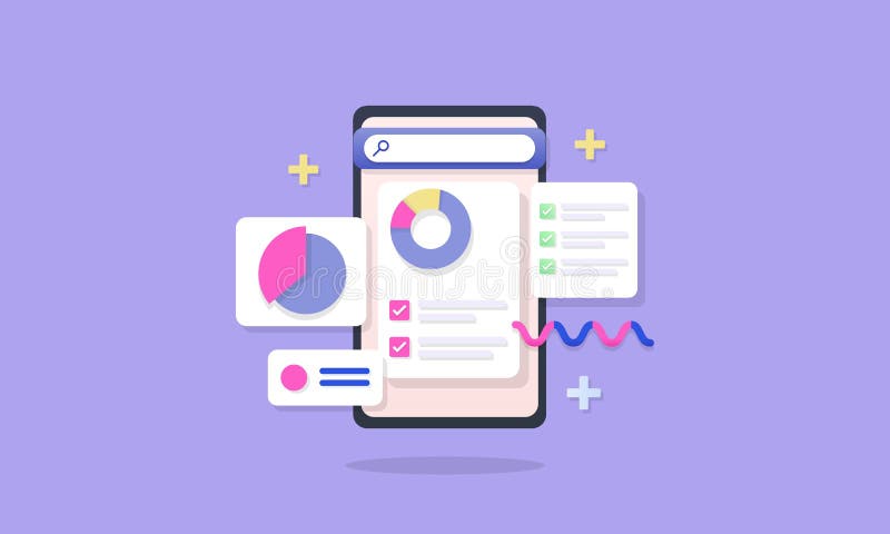 Online Marketing, Financial Report Chart, Data Analysis Concept. Tablet ...