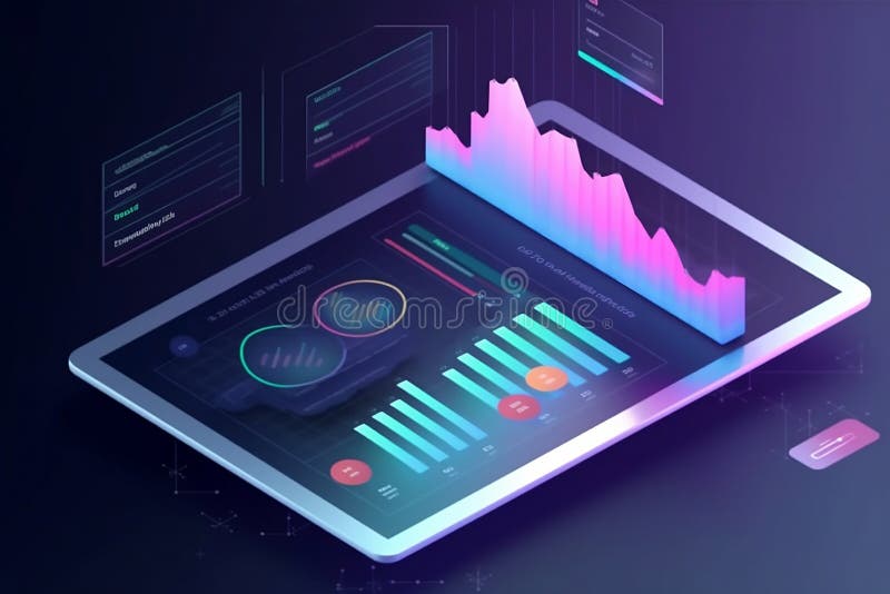 Online Marketing. Financial Report Chart. Data Analysis. Data ...