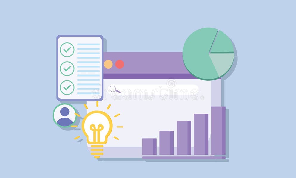 Online Marketing, Financial Report Chart, Data Analysis, and Web Development Concept. Tablet ...