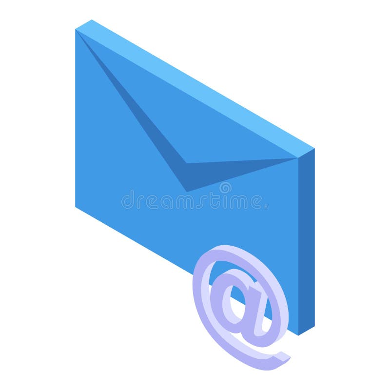 Online Marketing Mail Icon, Isometric Style Stock Vector - Illustration ...