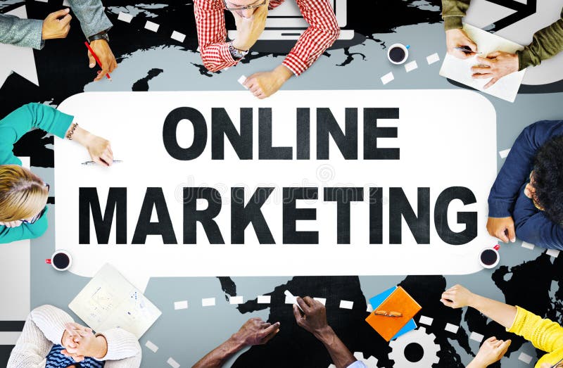 Online Marketing Promotion Branding Advertisement Concept Stock Photo ...