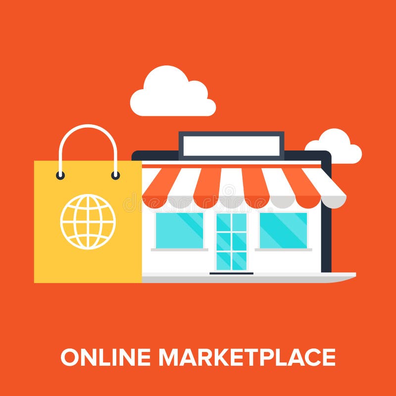 Online Marketplace Stock Illustrations – 17,281 Online Marketplace ...