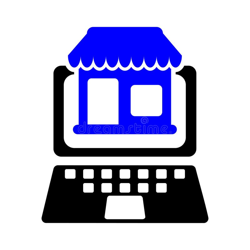 Online Marketplace Icon stock vector. Illustration of icon - 358760702