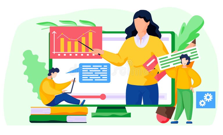 Online Math Course. Learning Economics in Internet, Idea of Distance ...