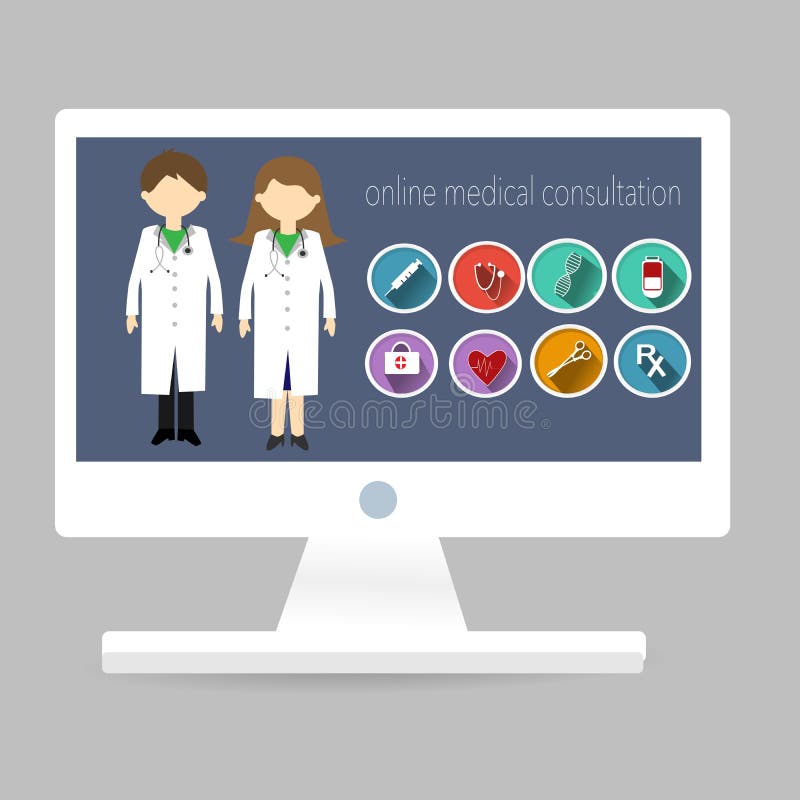 Online Medical Consultation Stock Illustrations – 23,115 Online Medical ...