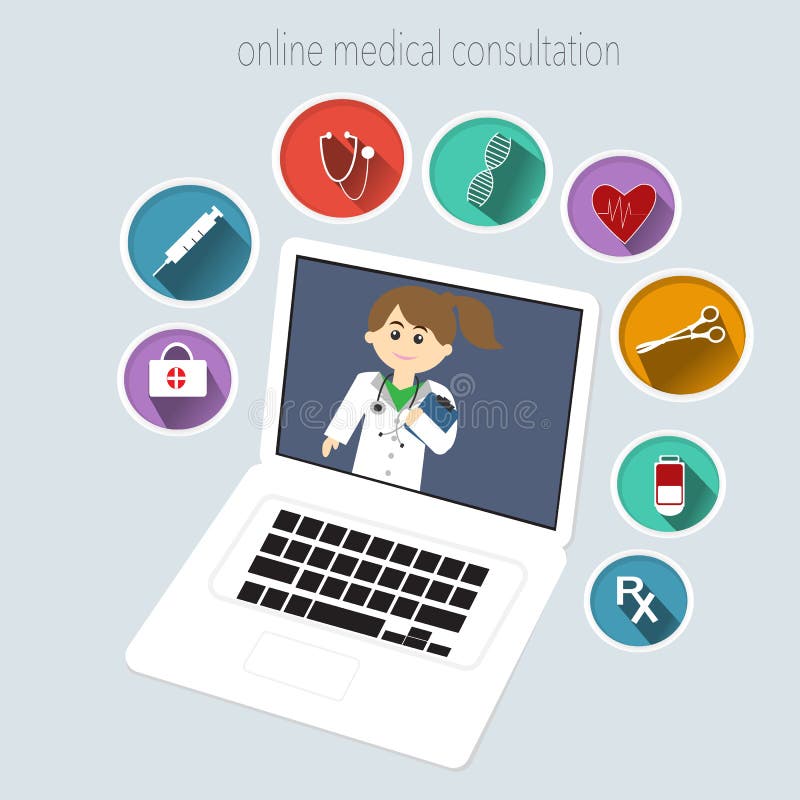 Online Medical Consultation Stock Illustrations – 23,115 Online Medical ...