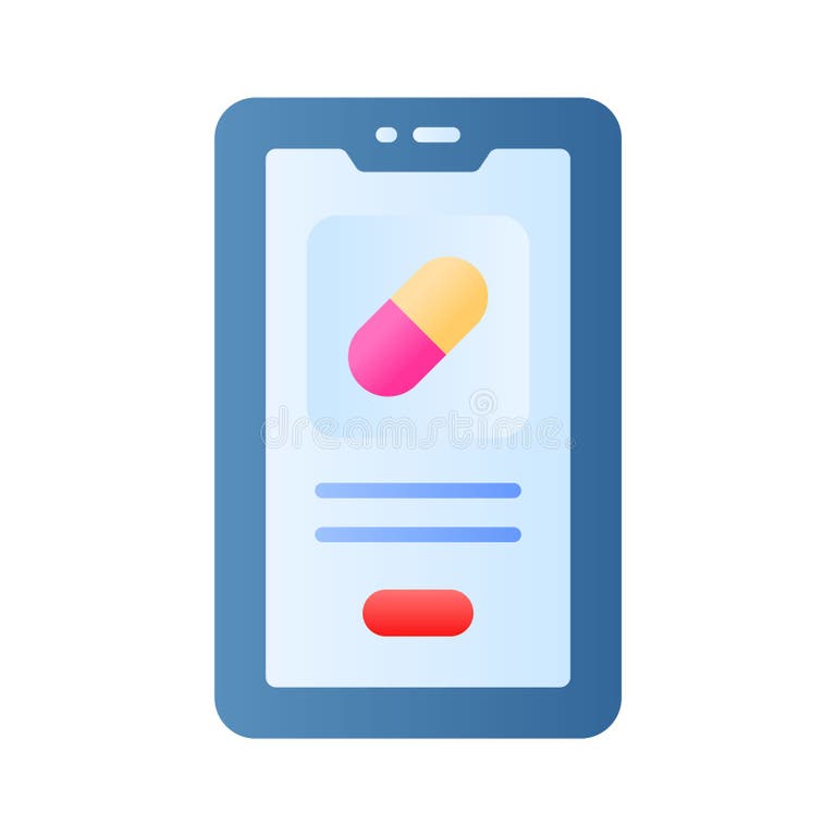 Online Medication, Capsule Inside Computer Screen Concept Icon of ...