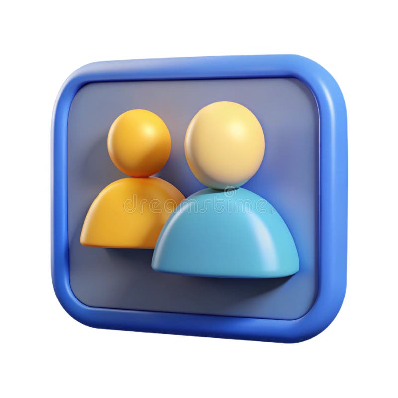 Online Meeting 3D Icon stock illustration. Illustration of unique ...