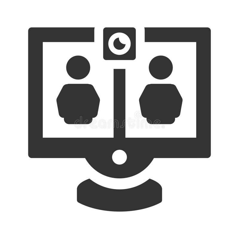 Online meeting icon stock vector. Illustration of home - 331822368