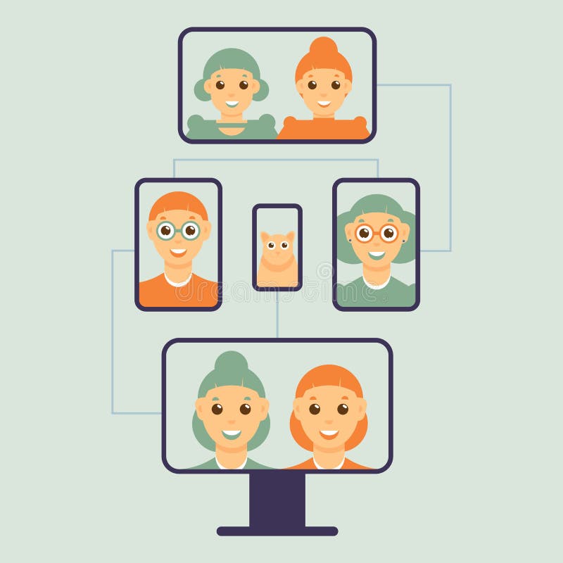 Online Meeting. Infographic Element Stock Vector - Illustration of plan ...