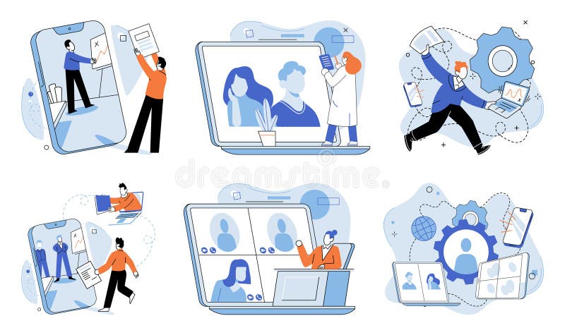 Remote Interactions Stock Illustrations – 57 Remote Interactions Stock ...