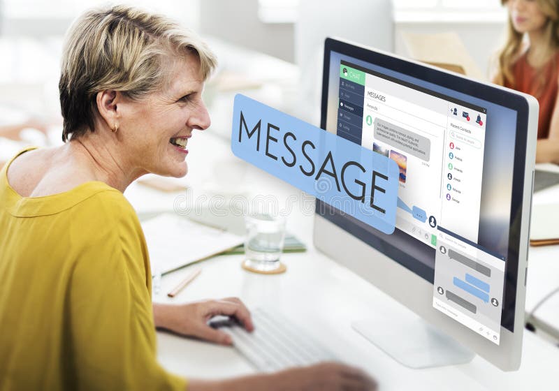 Online Message Email Digital Chatting Concept Stock Image - Image of ...