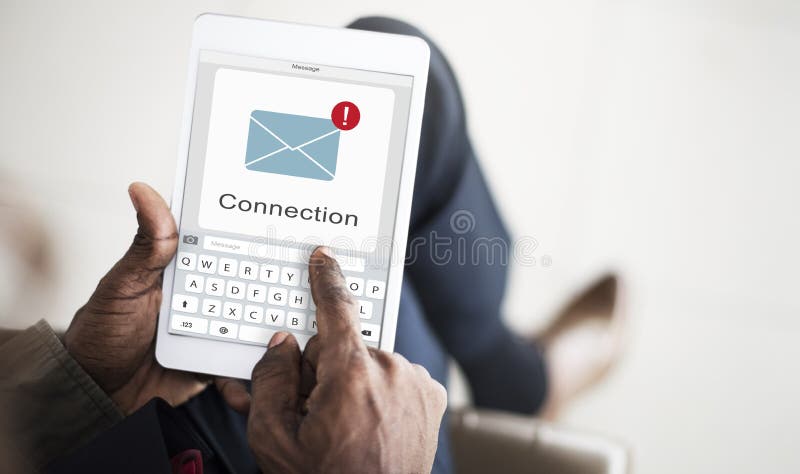 Online Message Social Network Concept Stock Photo - Image of technology ...