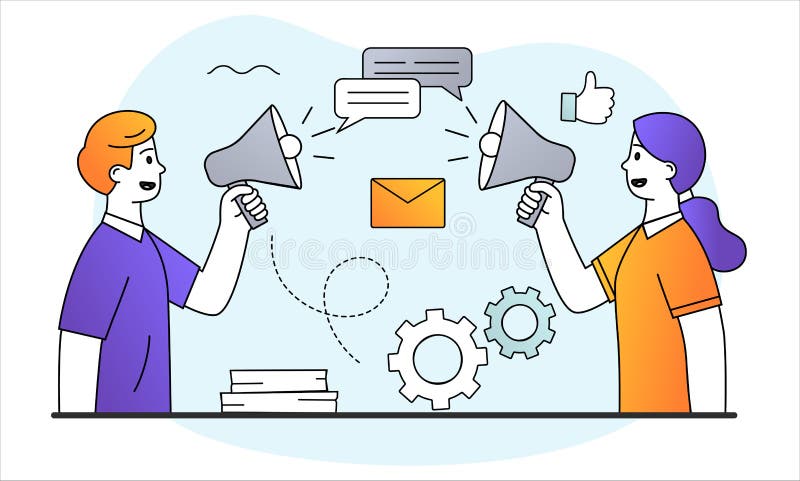 Online messaging concept stock vector. Illustration of banner - 227291438