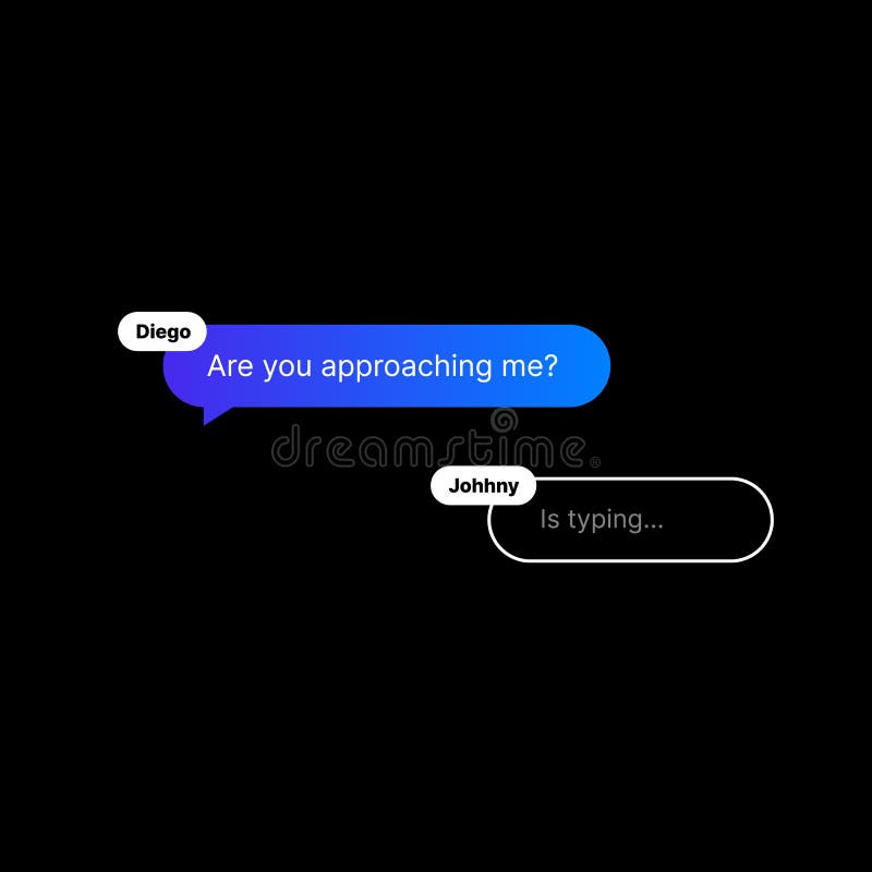 Online Messenger Interface Illustration. Social Media UI Concept on ...