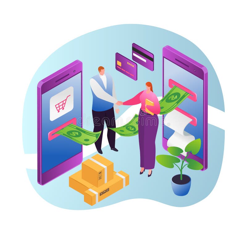 Banking Transaction Vector Image 1268934 Stockunlimited