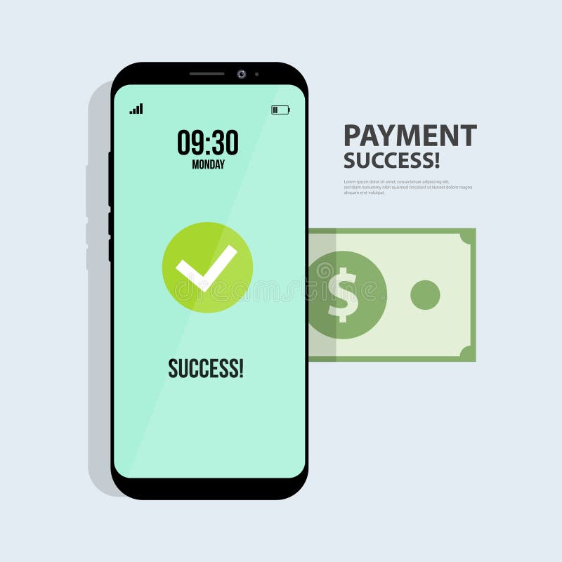 Payment Success Vector Website Landing Page Design Template Stock ...