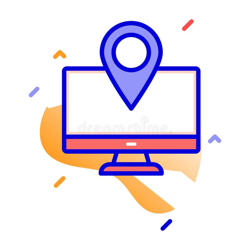 Online Navigation, Map, Navigation, Location Fully Editable Vector Icon ...